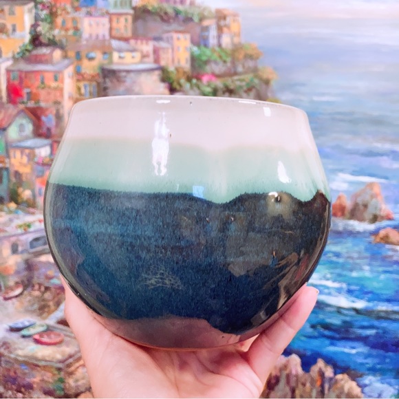 Vintage | Art | Shoreline Glazed Red Clay Pottery Sea Scape Art Pottery ...